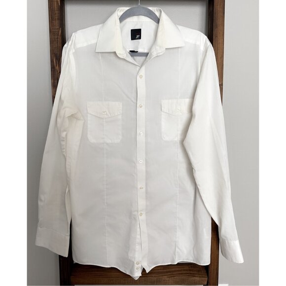 jf j.ferrar | Shirts | Mens Slim Fit White Button Down Dress Shirt By ...